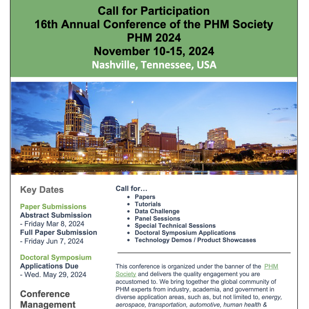 - PHM Conference 2024